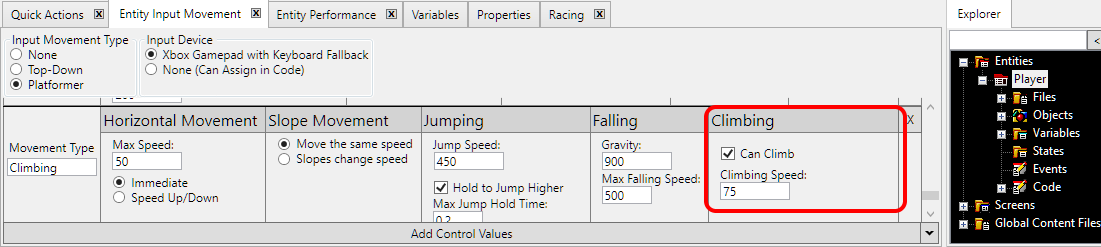 Climbing Ladders - FlatRedBall